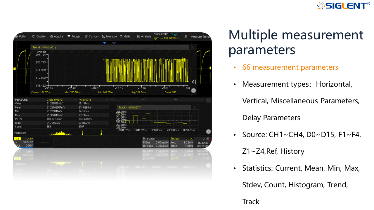 Siglent SDS804X HD 4CH 70MHz 12bit Touch Screen Oscilloscope