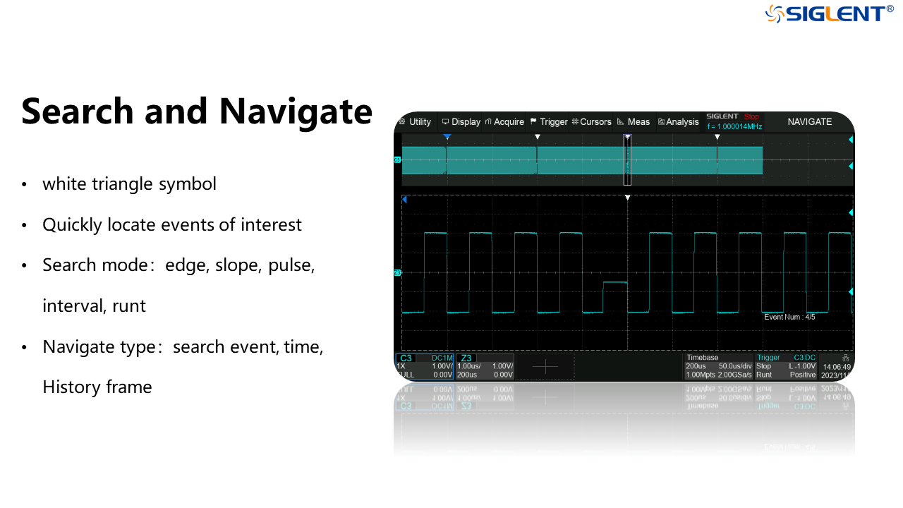 Siglent SDS804X HD 4CH 70MHz 12bit Touch Screen Oscilloscope